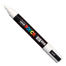CANETA POSCA PC-5M BRANCO ¿ MARCADOR ARTISTICO | Comercial Dantas